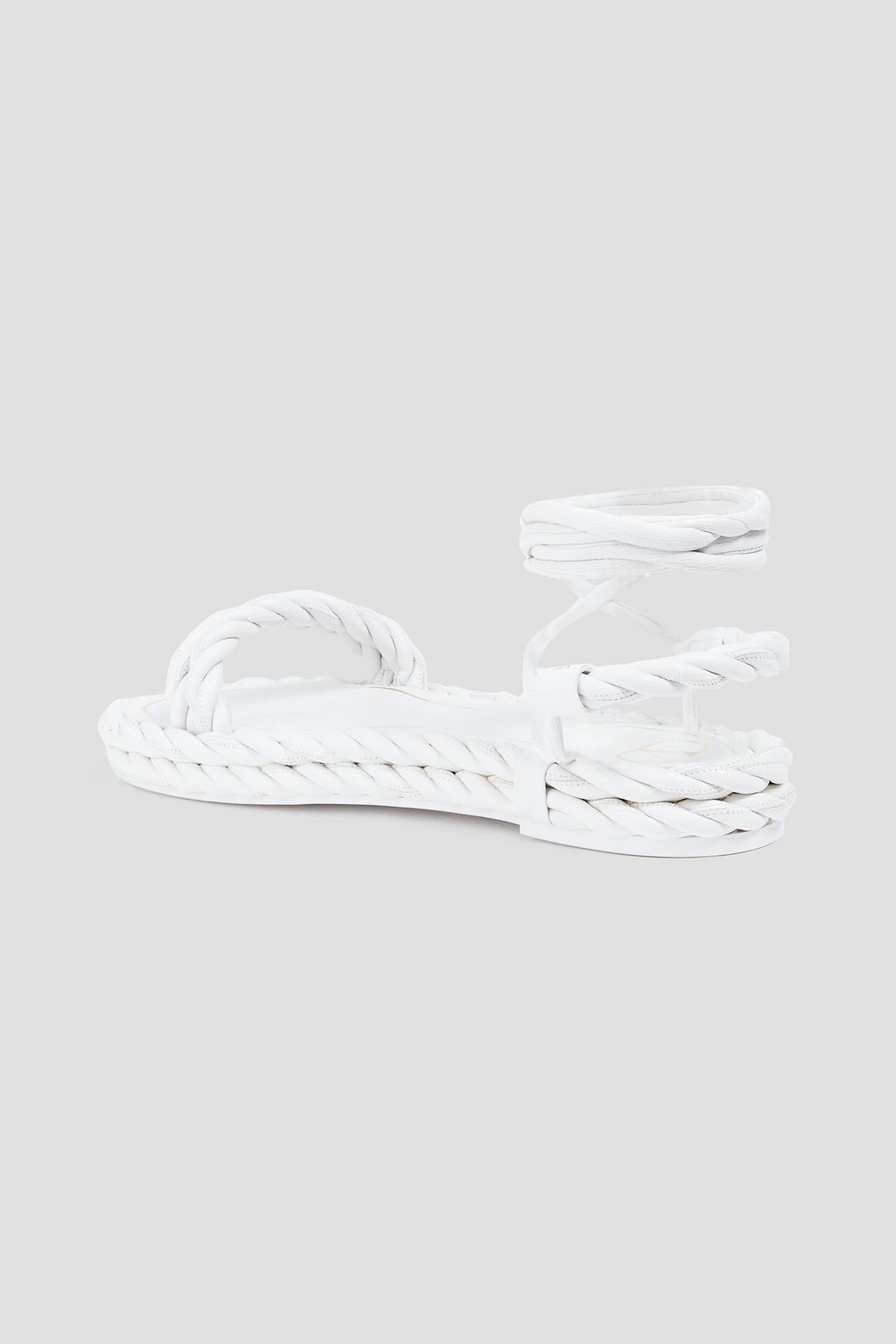 VALENTINO GARAVANI Woven Leather Rope Sandals for Luxury Fashion ...